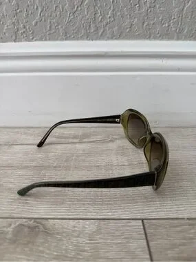 Fendi | Accessories | Fendi Olive Green Oval Sunglasses With Gradient ...